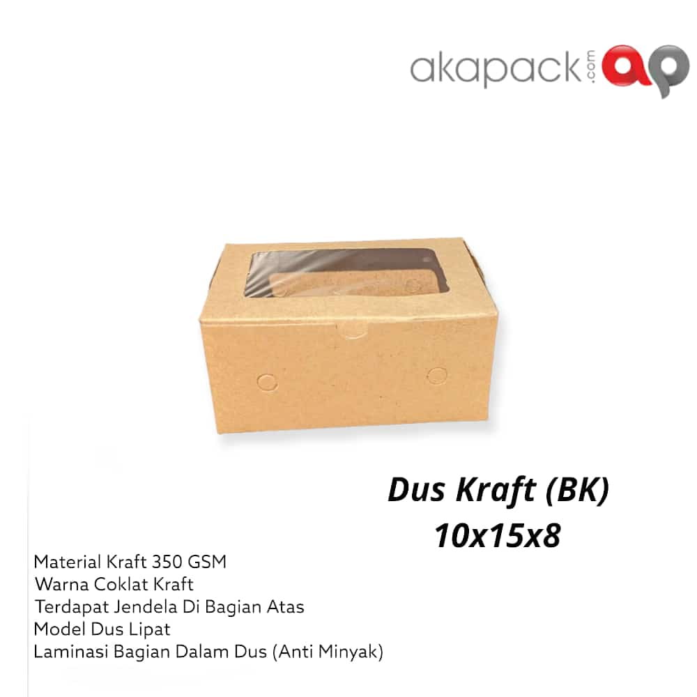 Dus Kraft Window (BK} Ukuran 10x15x8 - Akapack