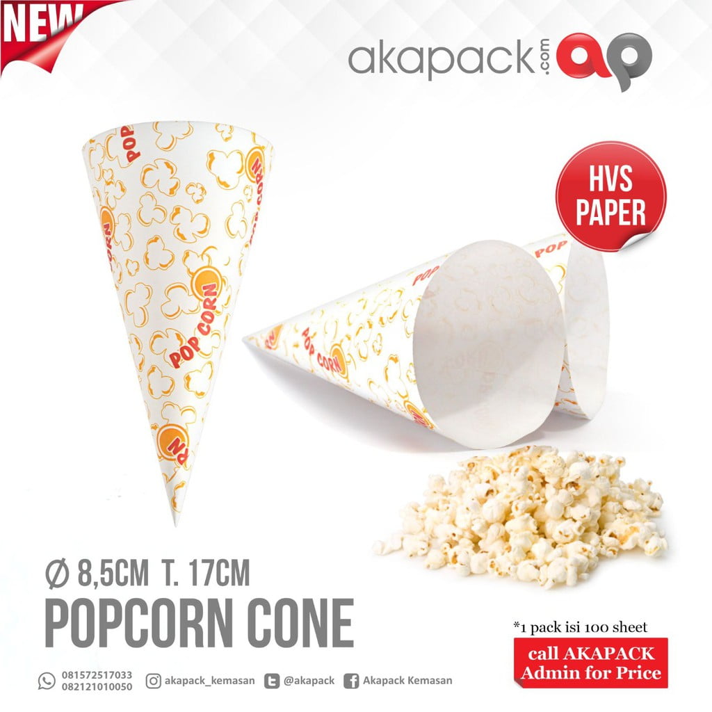 Wadah Pop Corn 8,5cm x 17cm - Akapack