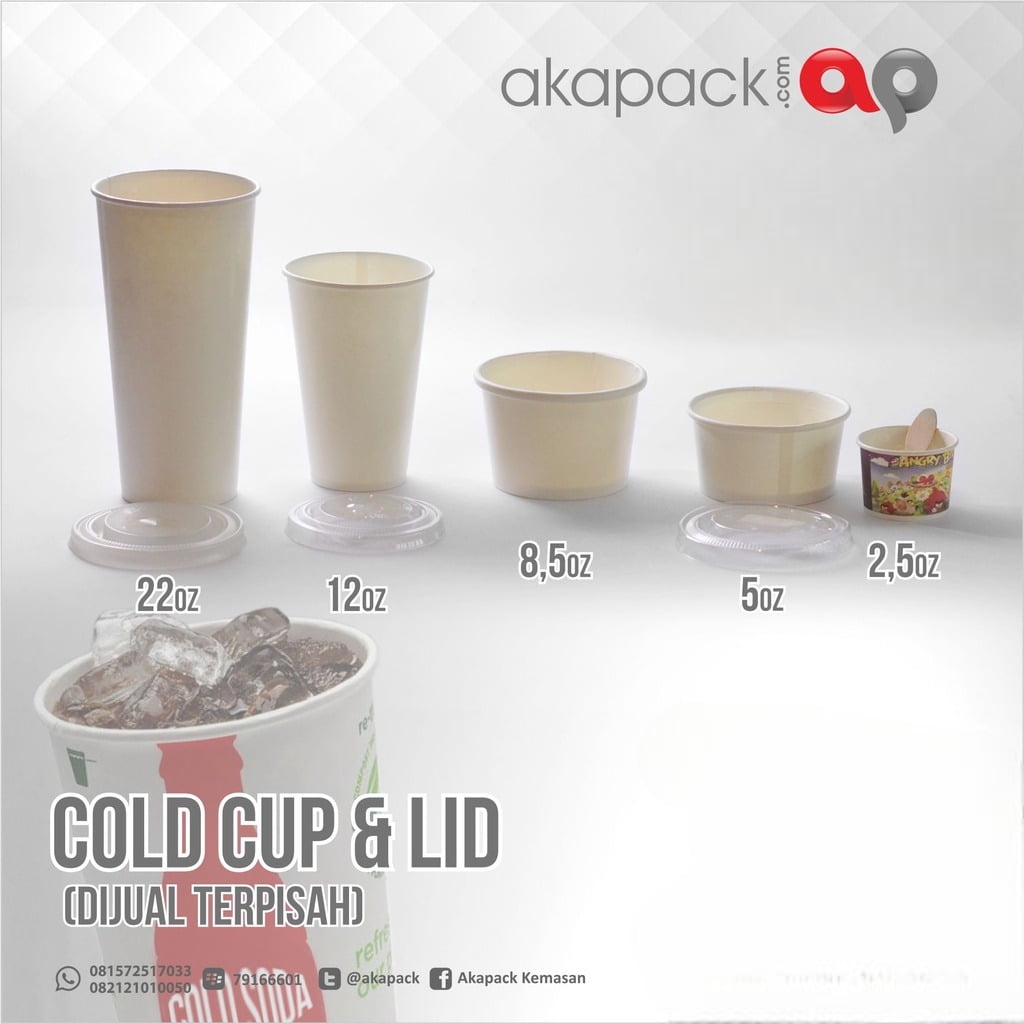 Cup Ice Cream 5oz Polos + Lid Clear - Akapack
