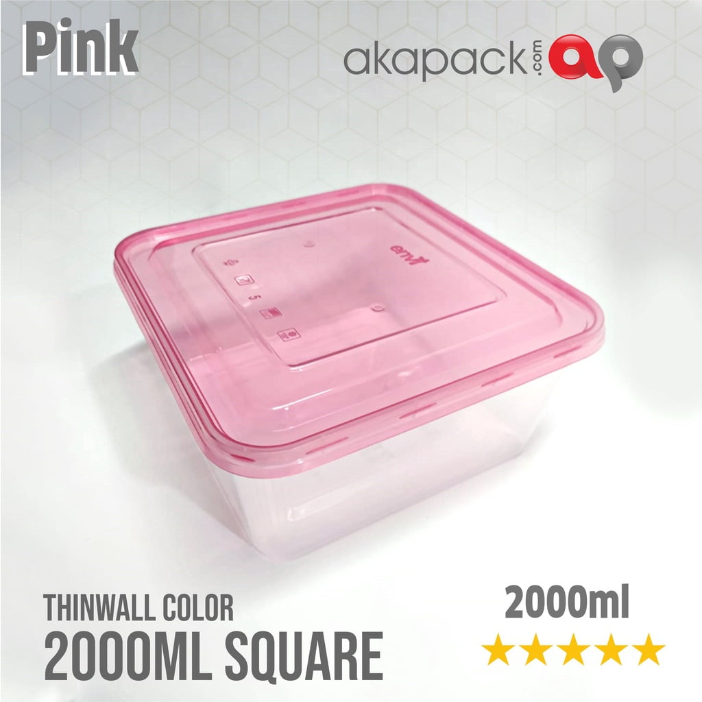 Envi Square 2000ml Pink - Akapack