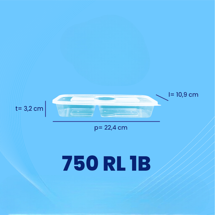 Thinwall Klir Rect Long 750ML RL1B - Akapack