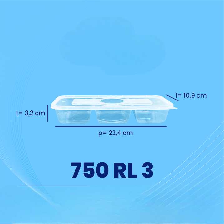 Thinwall Klir Rect Long 750ML RL3 - Akapack Thinwall Klir Rect Long 750ML RL3 - Akapack