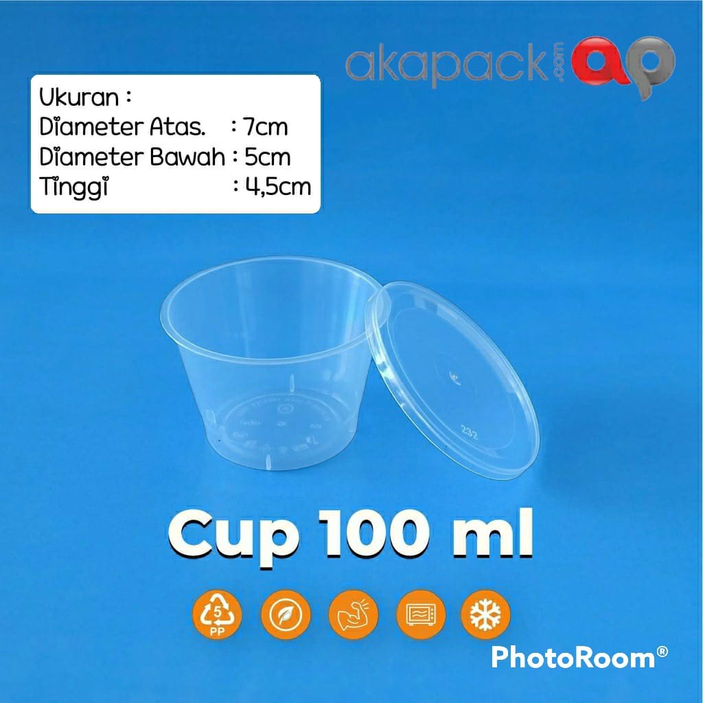 Cup Container KLIR 100ml - Akapack