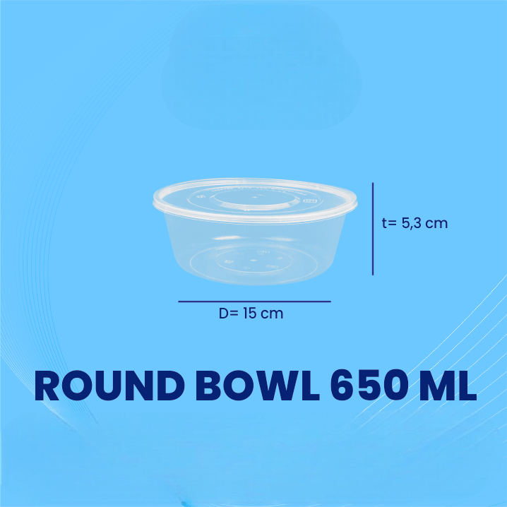 Thinwall Klir Round 650ml - Akapack Thinwall Klir Round 650ml - Akapack