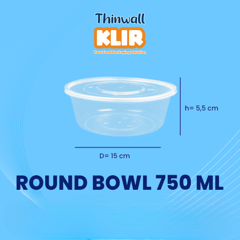 Thinwall Klir Round 750ml - Akapack