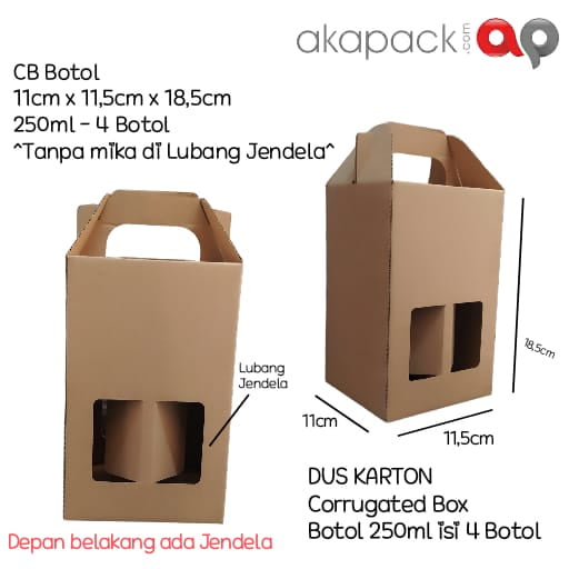 DUS KARTON CB BOTOL 250 ML ISI 4 - Akapack