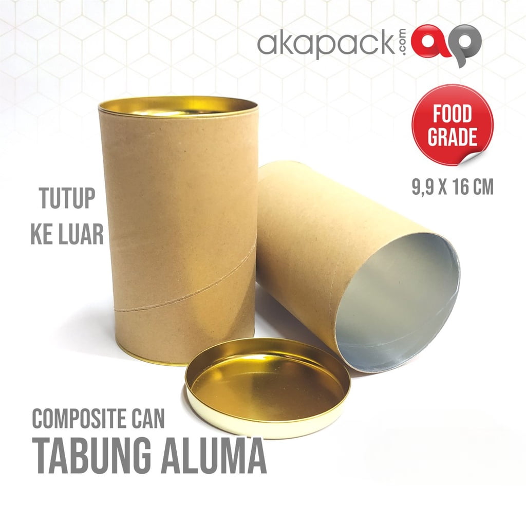 TABUNG ALUMA Ø 9,9X16cm Tutup Ke Dalam - Akapack