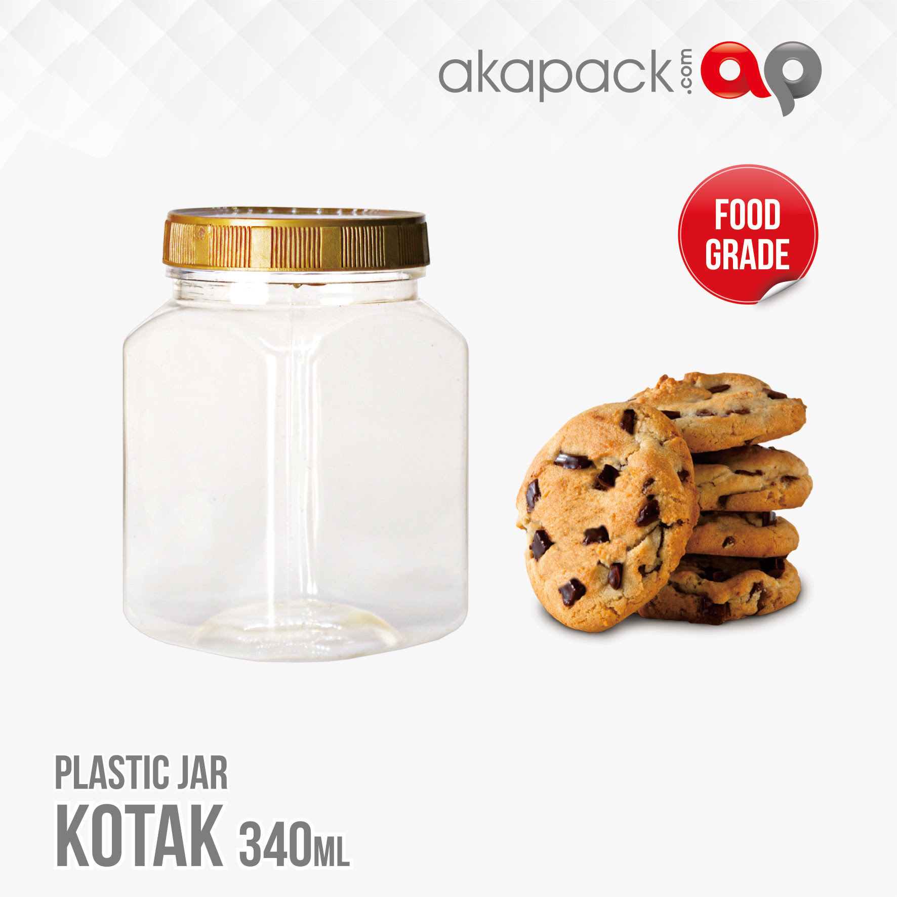 Toples Kotak 340ml - Akapack Toples Kotak 340ml - Akapack