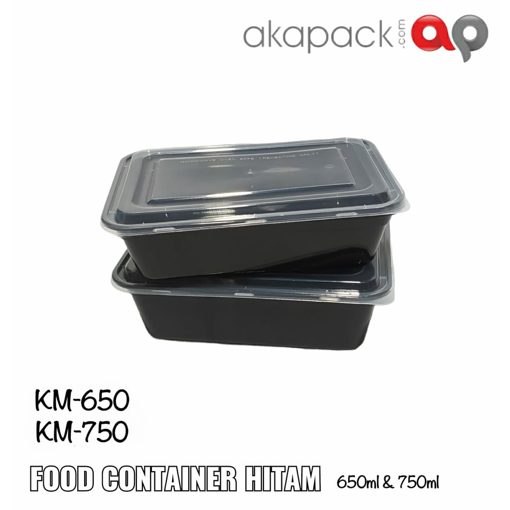 Easypack Food Container KM-750 Hitam - Akapack